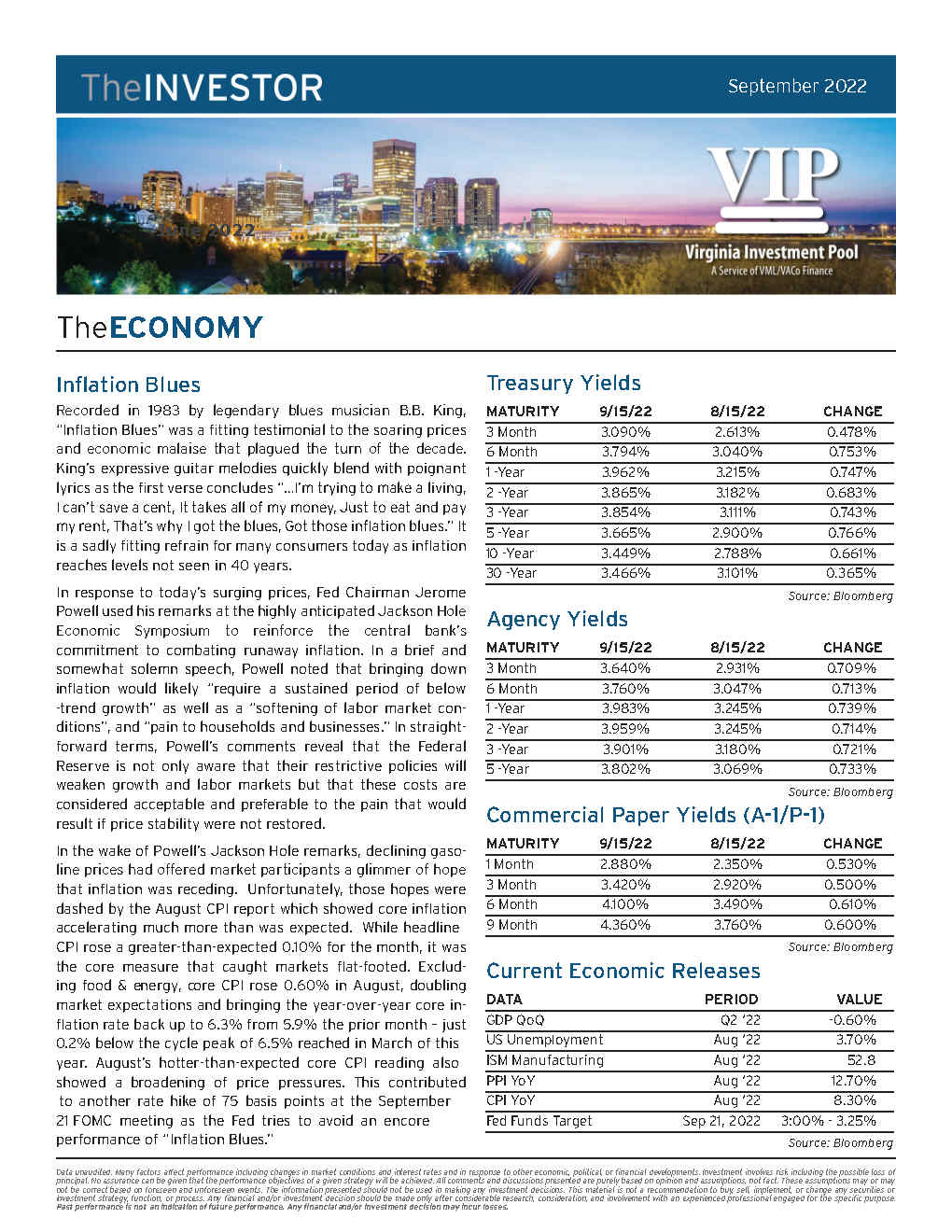 Virginia Investment Pool | Investor Newsletter
